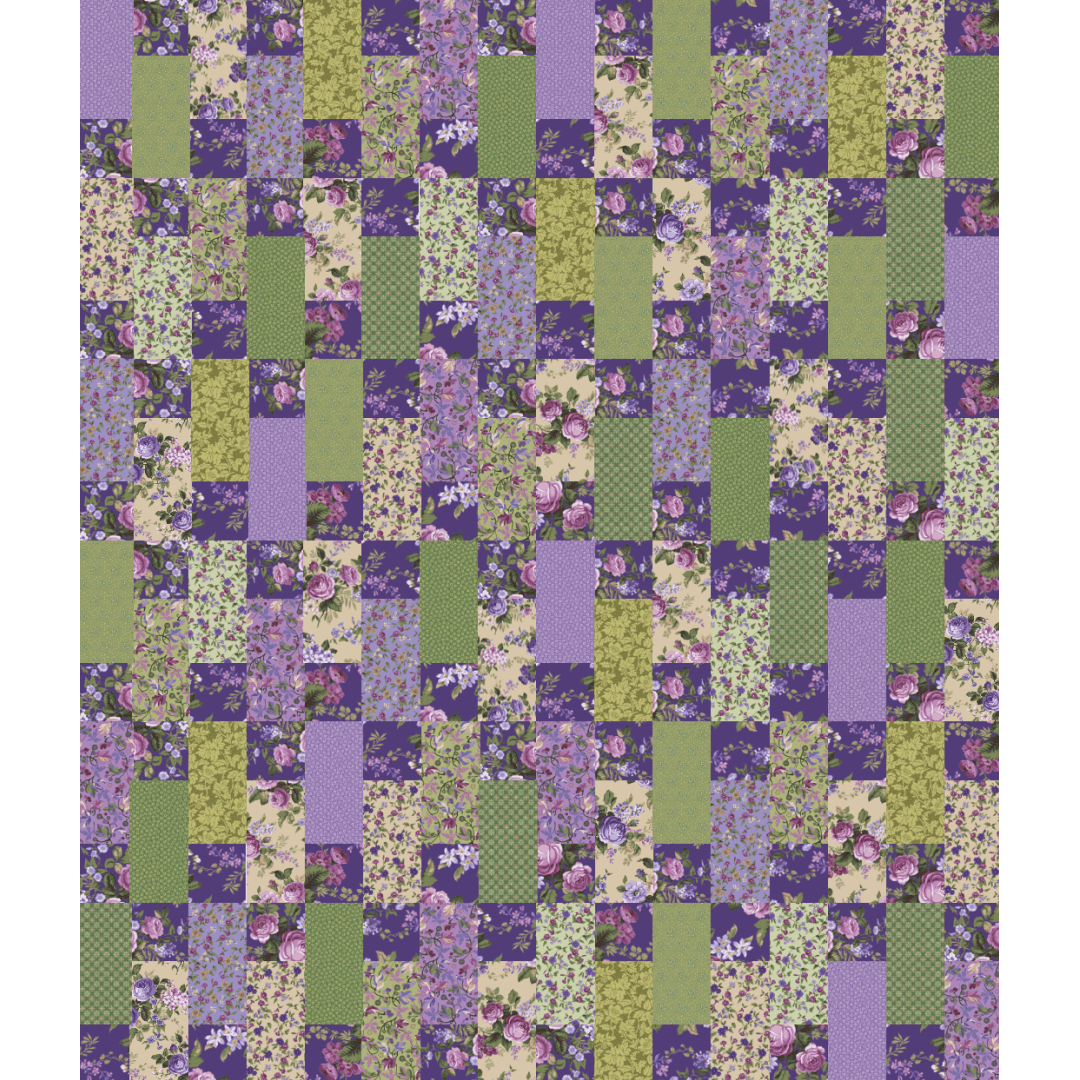 Patchwork Parade Violet No Cutting Quilt Kit - The Quilt Kit Co