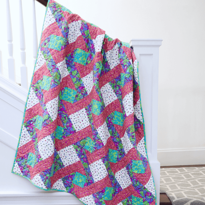 Woven Poppy No Cutting Quilt Kit - The Quilt Kit Co