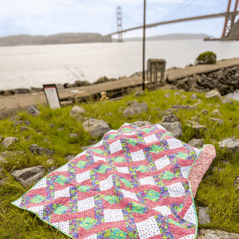 Woven Poppy No Cutting Quilt Kit - The Quilt Kit Co