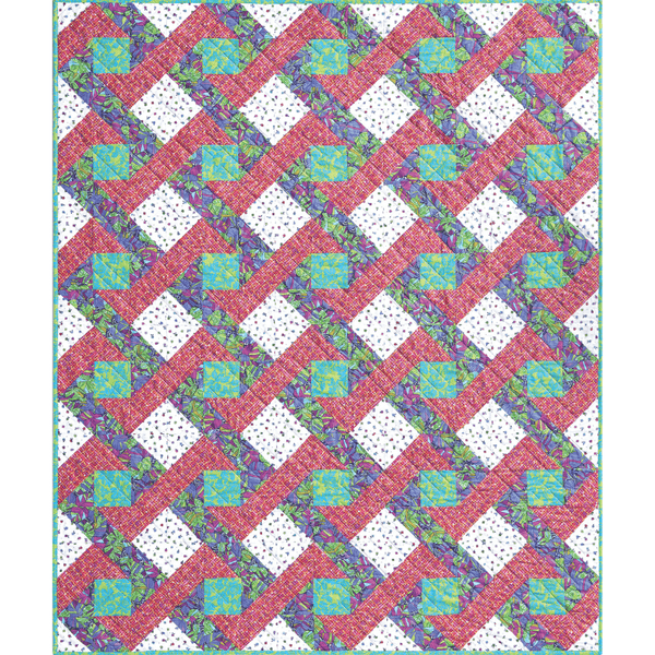 Woven Poppy No Cutting Quilt Kit - The Quilt Kit Co