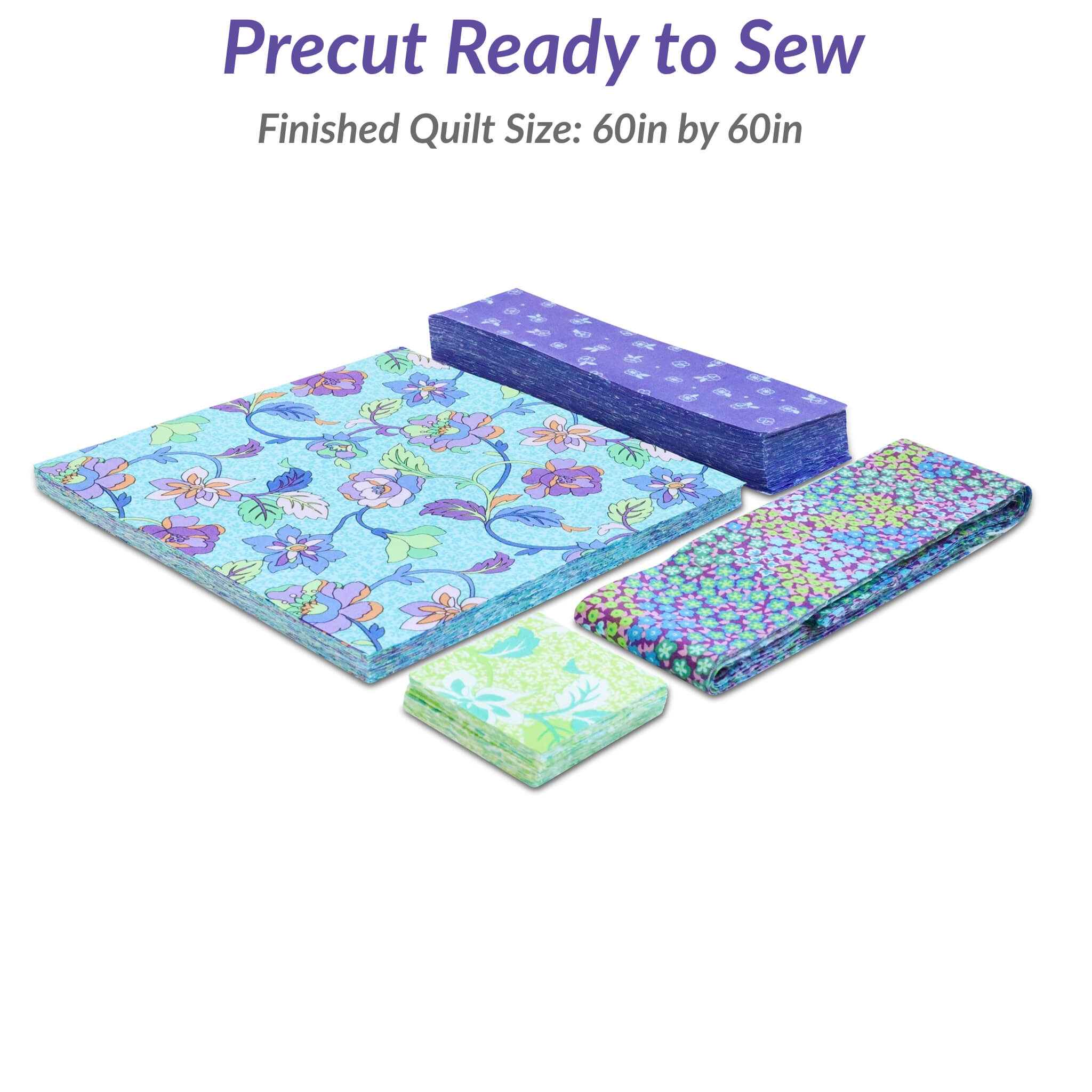 Around Town Misty Precut Quilt Kit - The Quilt Kit Co
