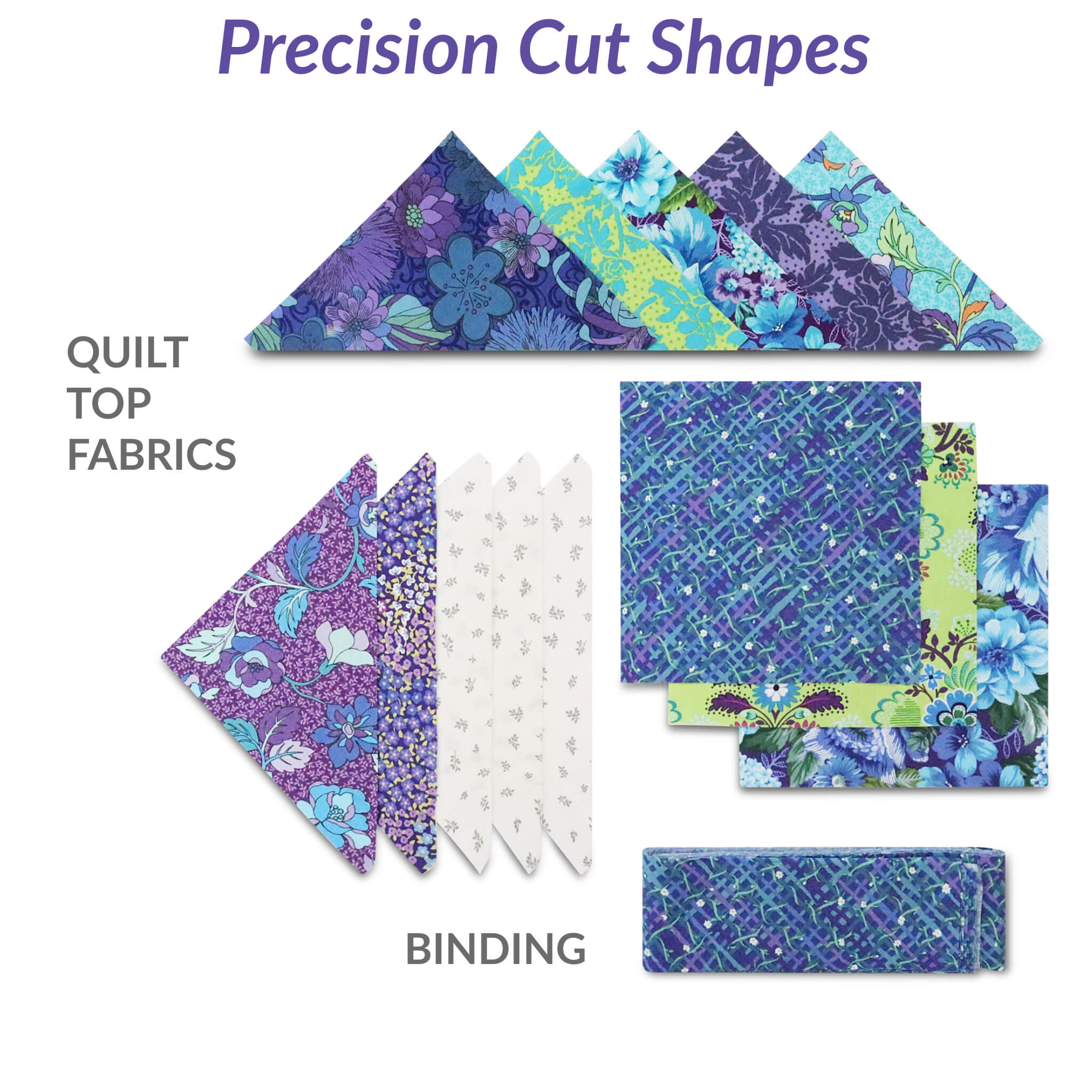 Glimmer Iris Precut Quilt Kit - The Quilt Kit Co
