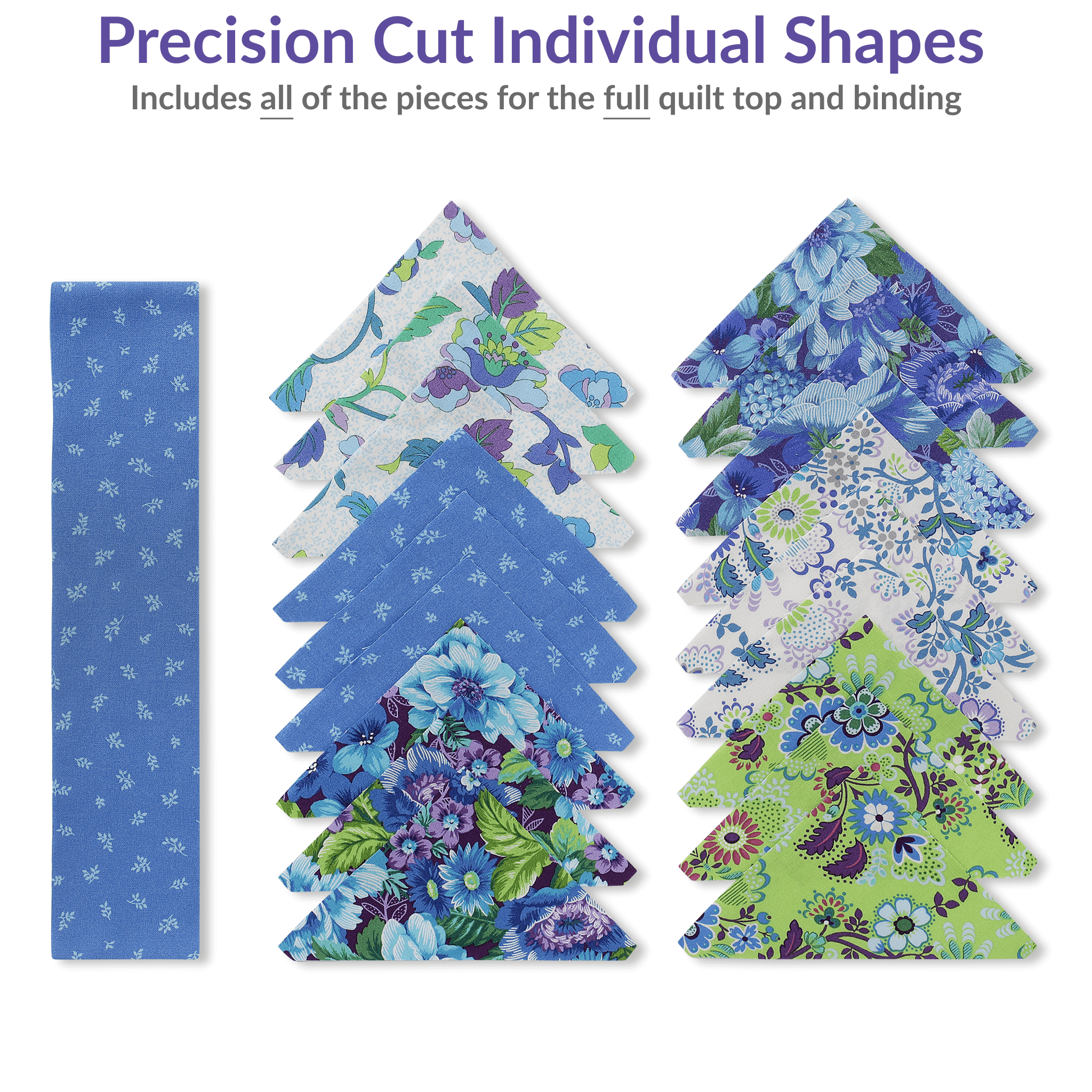 Zig Zag Blue Precut Quilt Kit - The Quilt Kit Co