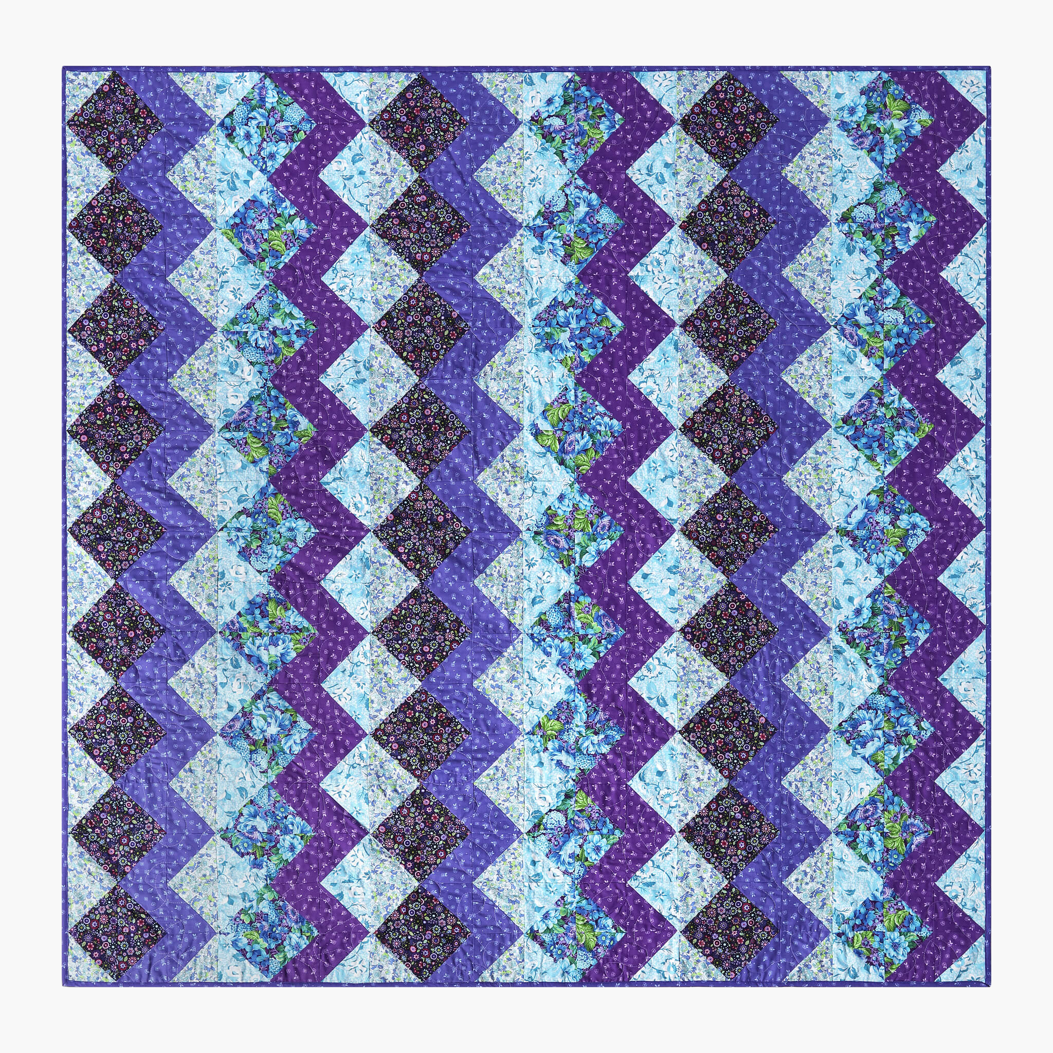 Zig Zag Purple Precut Quilt Kit - The Quilt Kit Co